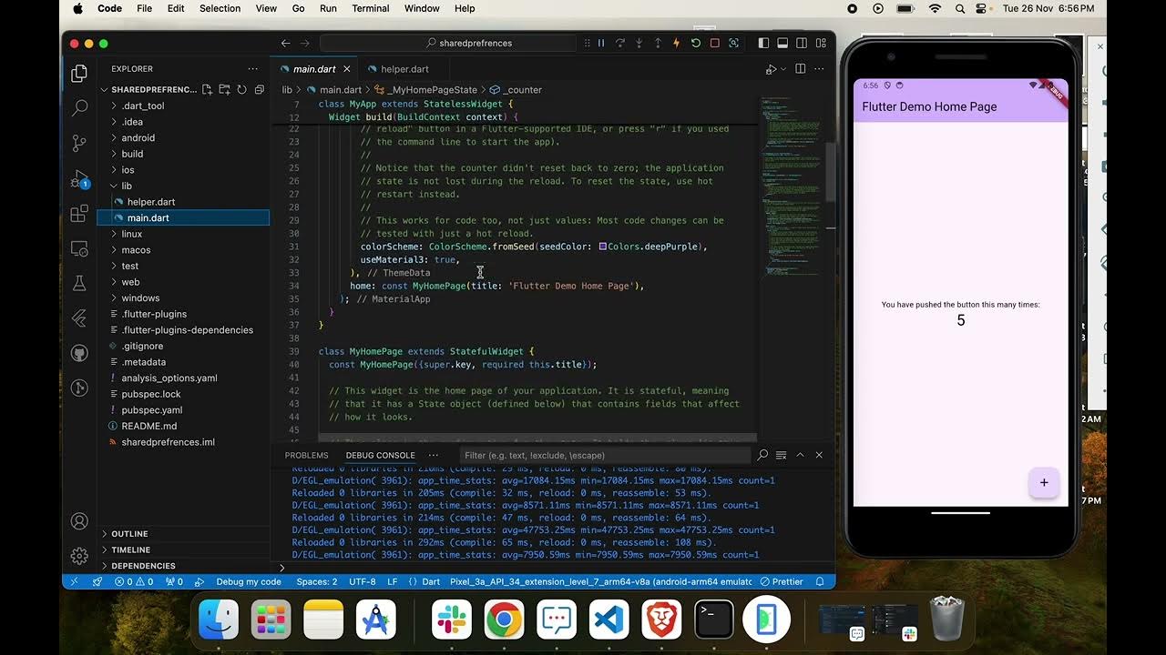 Read and Write Data in Flutter using SharedPreferences - YouTube
