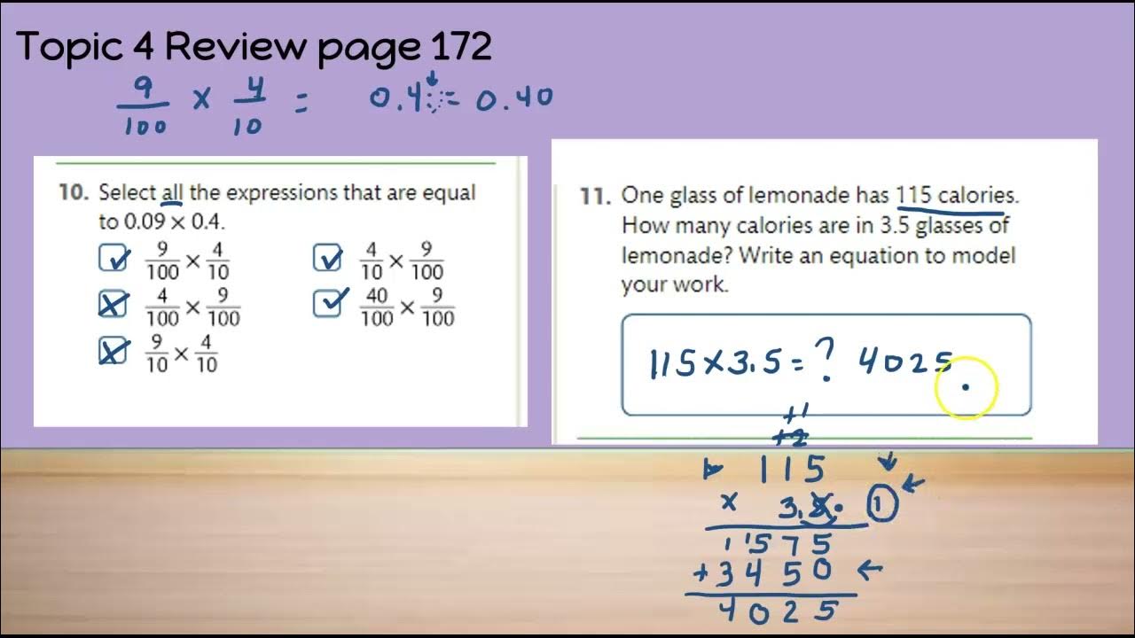 Topic 4: Multiplying Decimals Review Part 2 - YouTube