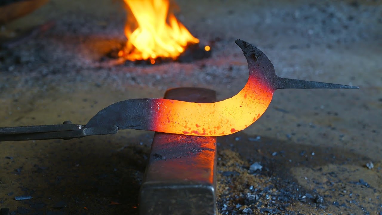 How to learn to make a trident like knife from a small iron rod | Blacksmith - YouTube