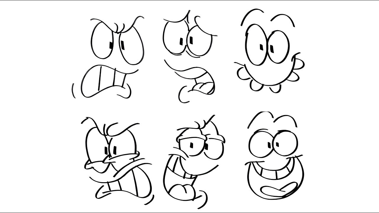 How To Draw Face Expressions Easy - YouTube