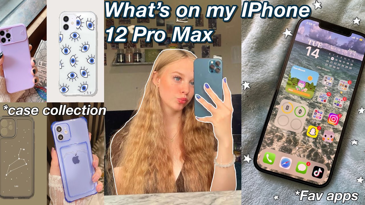 WHATS ON MY IPHONE 12 PRO MAX & CASE COLLECTION 📱 favourite apps ...