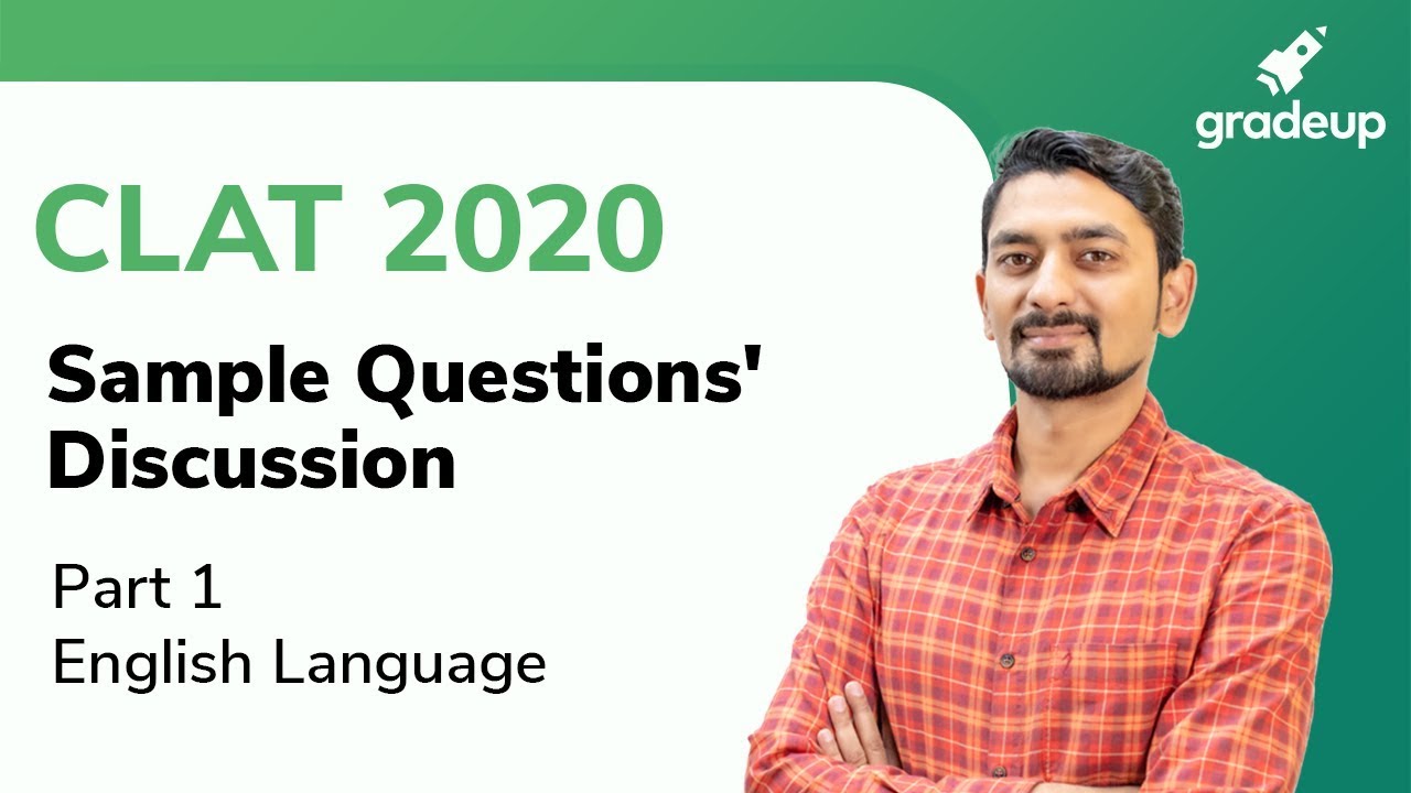 CLAT 2020 | Sample Questions Discussion | Part 1 | English language ...
