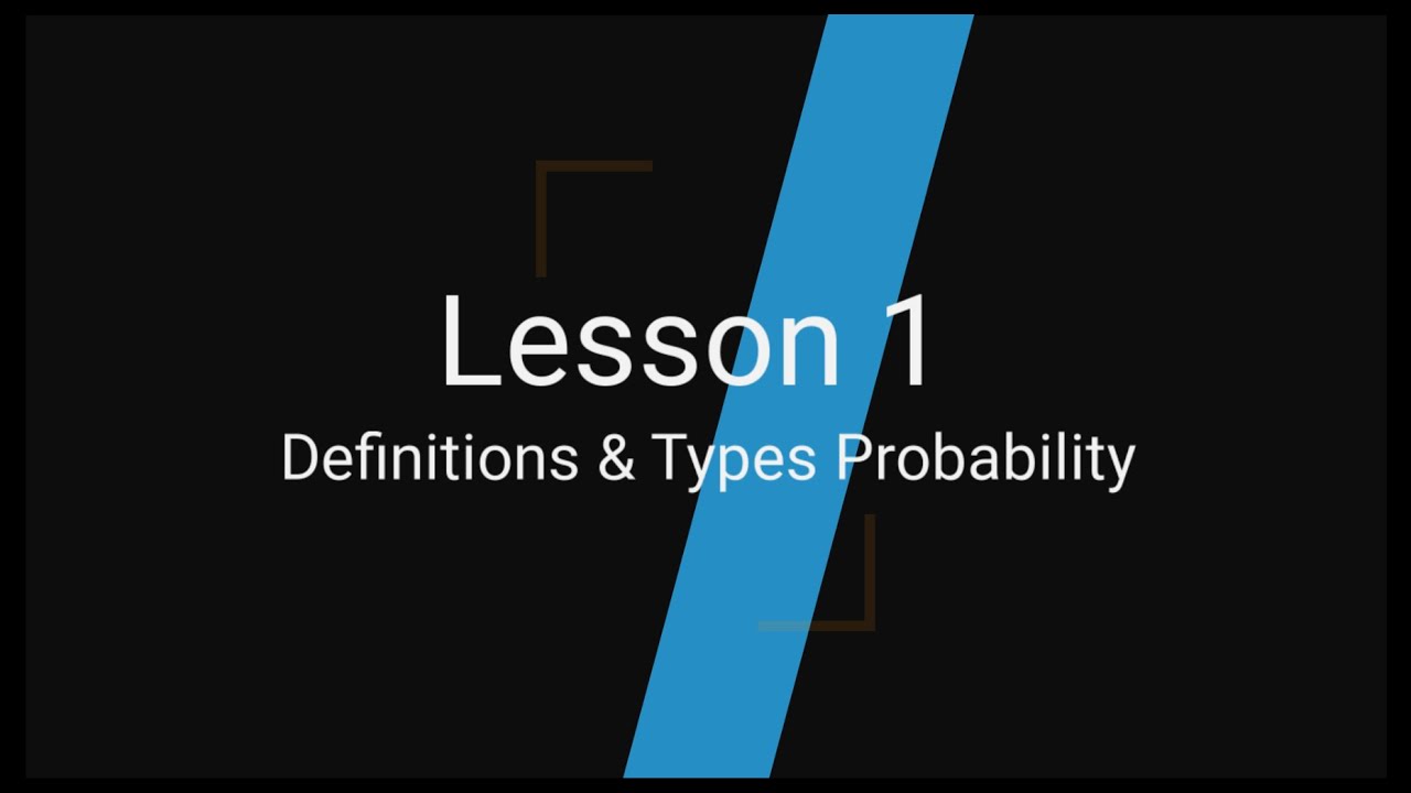Math 30-2 - Probability - Definitions & Types of Probability - Lesson 1 - YouTube