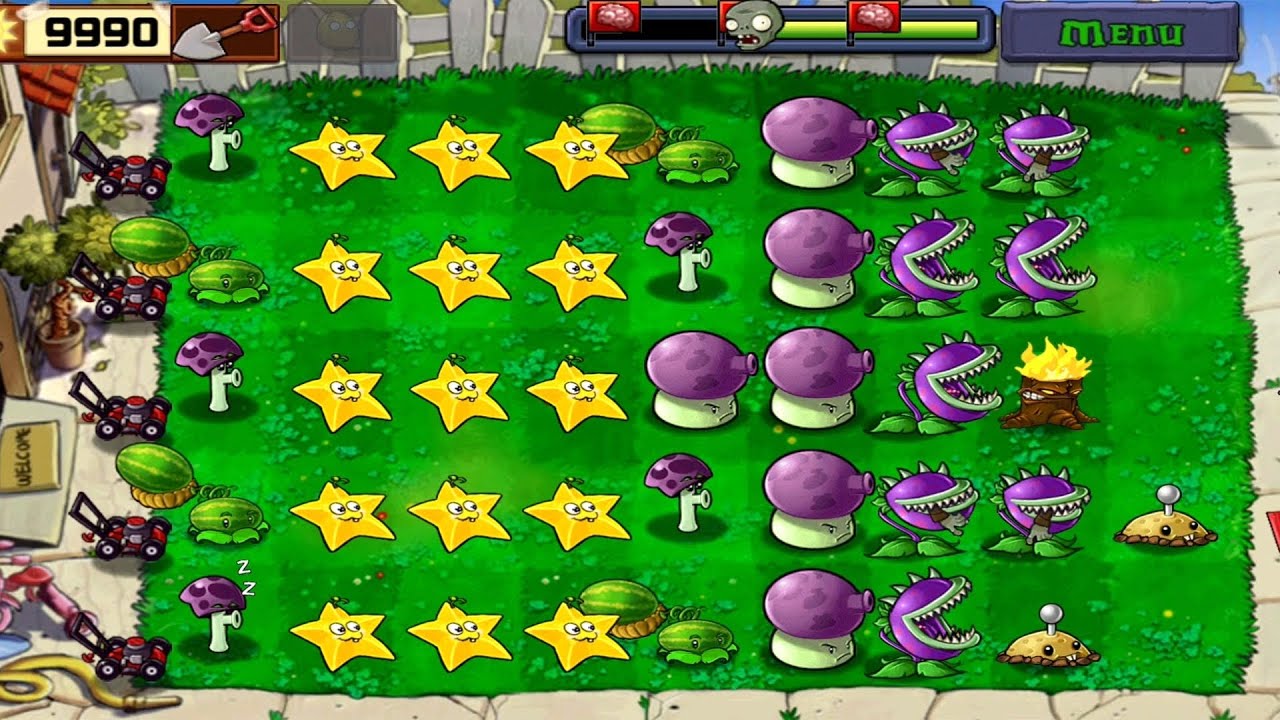 Plants vs Zombies Adventure Day level 7 full HD gameplay video | pvz ...