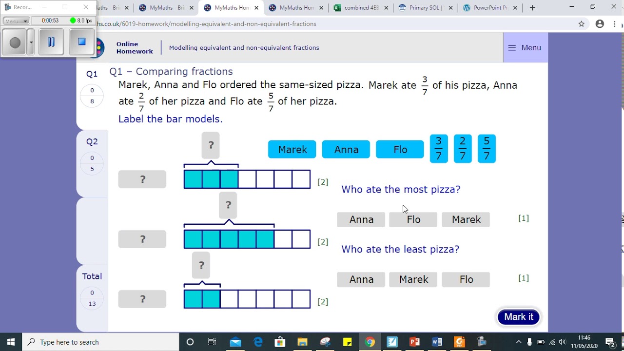 Y4 Maths Modelling Equivalent And Non equivalent Fractions YouTube Y4 Maths Modelling Equivalent And Non equivalent Fractions YouTube
