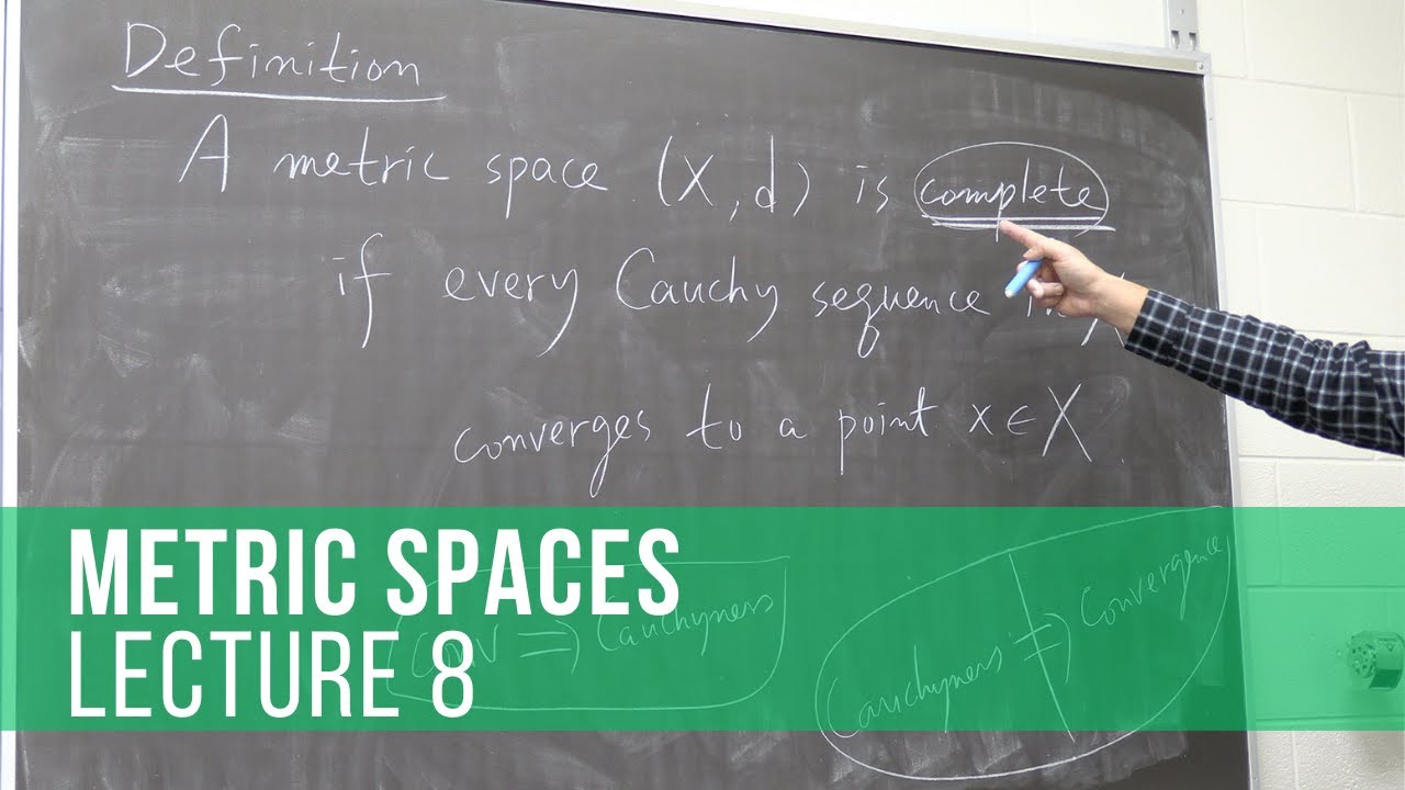 Metric Spaces 8 Cauchy Sequences Youtube