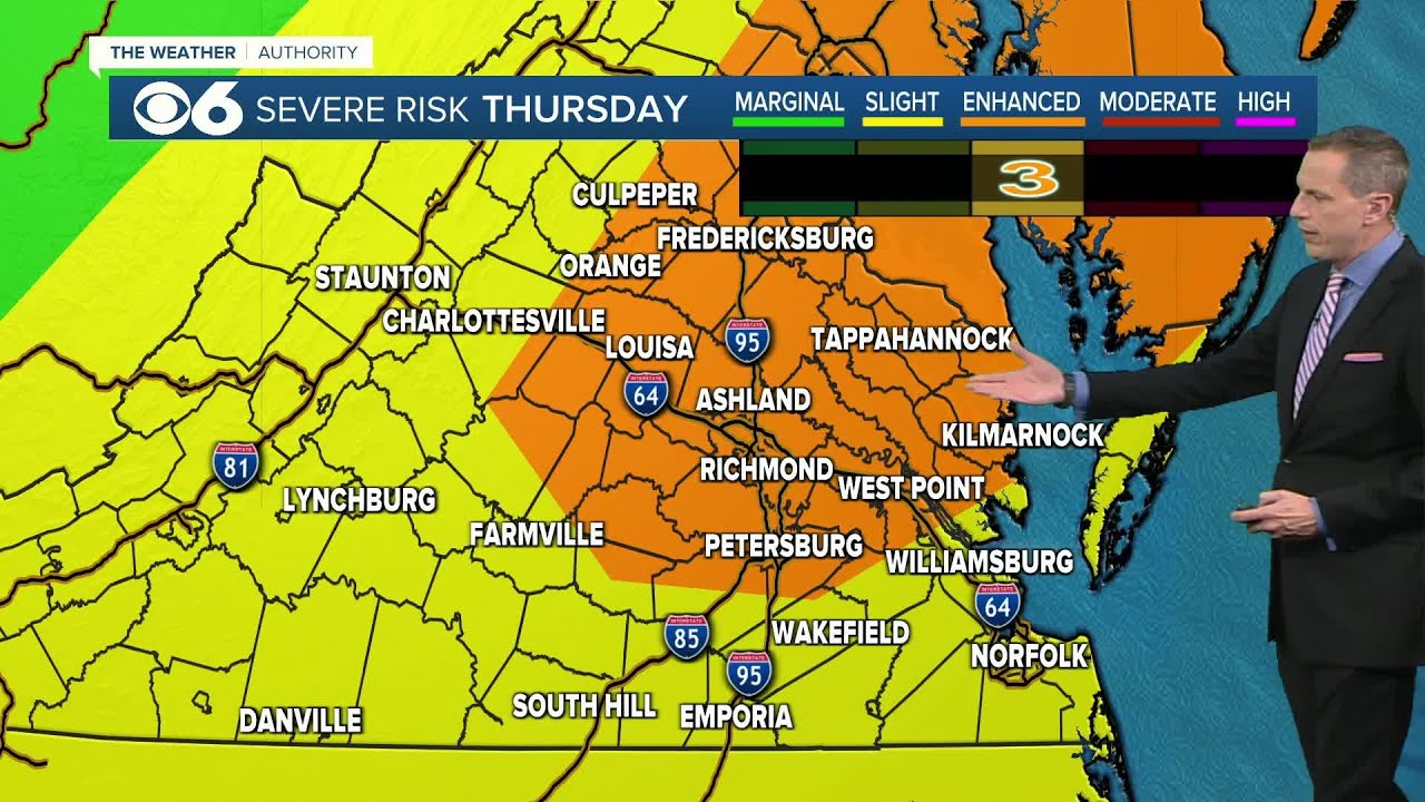 Hour-by-Hour: Level 3 enhanced risk for severe storms for parts of ...