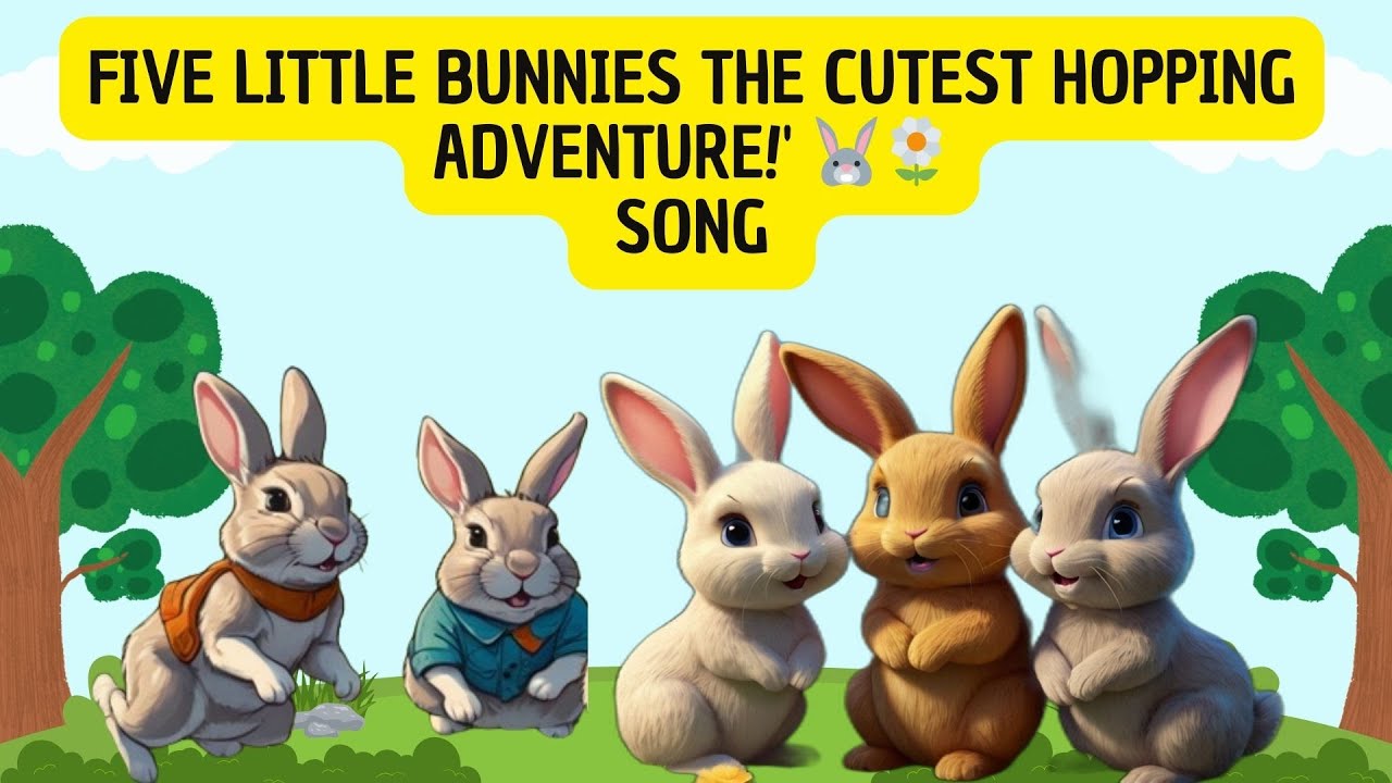 Five Little Bunnies The Cutest Hopping Adventure!' 🐰🌼 Song By Baby ...