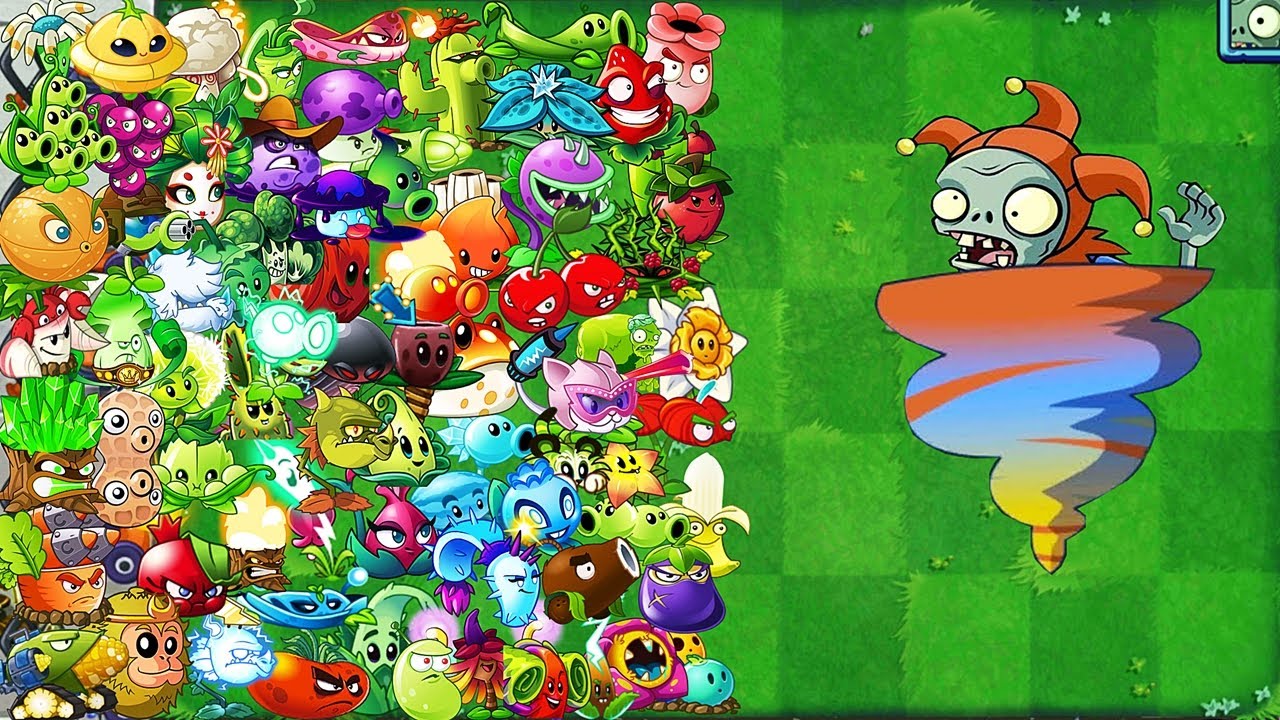Plants vs Zombies 2: All Plants in PvZ2 Power-up Vs Jester Zombie - YouTube