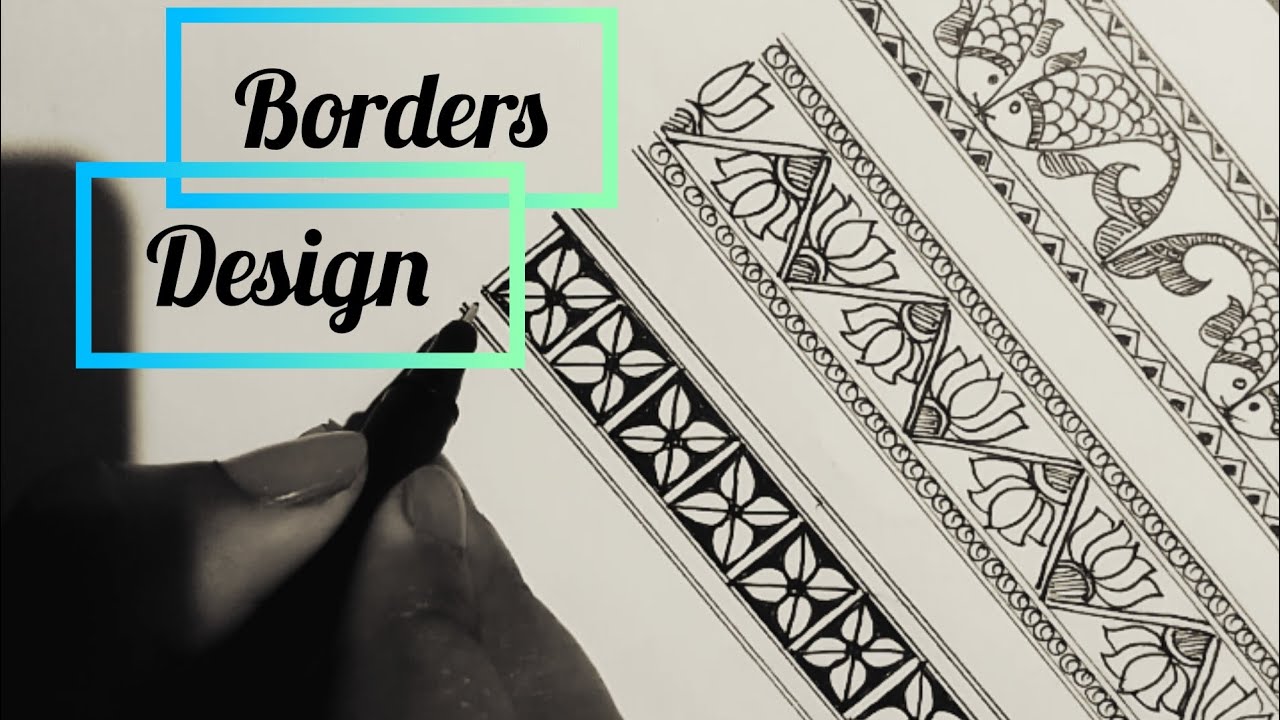 #youtubevideo#border design/border pattern/madhubani border design ...