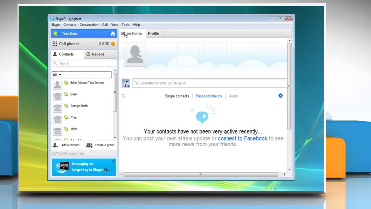 Skype®: Disable the Notification displayed when a Contact comes online ...