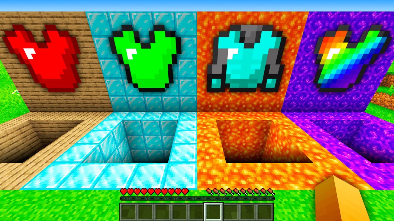 I found a NEW ARMOR in SECRET PIT in Minecraft ! EMERALD ARMOR vs ...