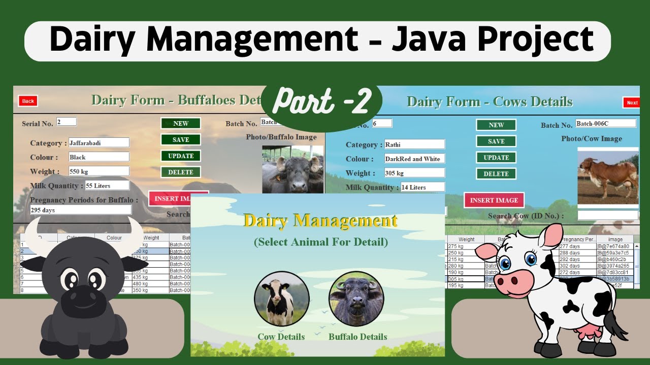 Dairy Management - part 2| java Project | Project for Studnets in Java ...