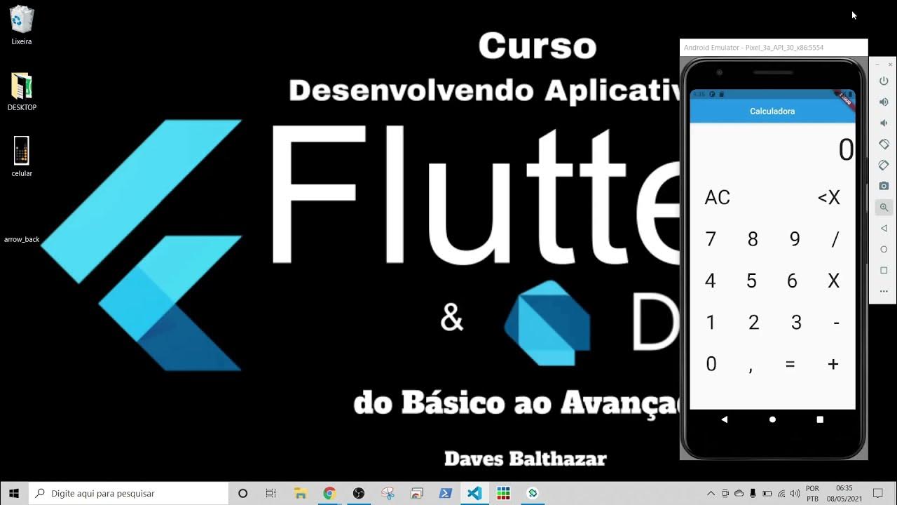 Programando o Botão em Imagem e Teste Final da Calculadora ...