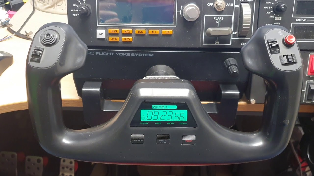 FS2020 Modified Saitek Yoke (reinforced handle, Leo Bodnar board) - YouTube