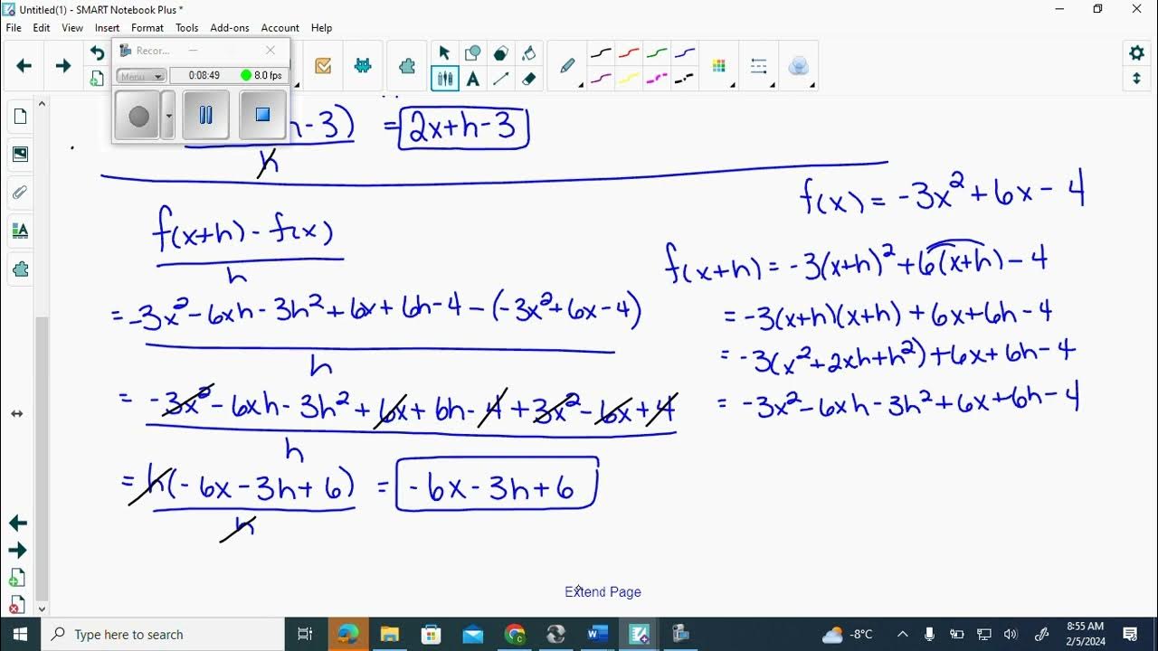February05 section 1 2 AP limits algebraically part 1 - YouTube
