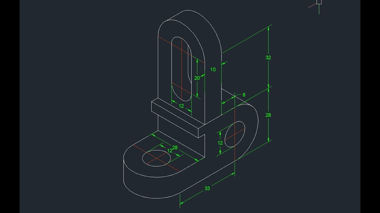 Autocad isometric drawing - YouTube