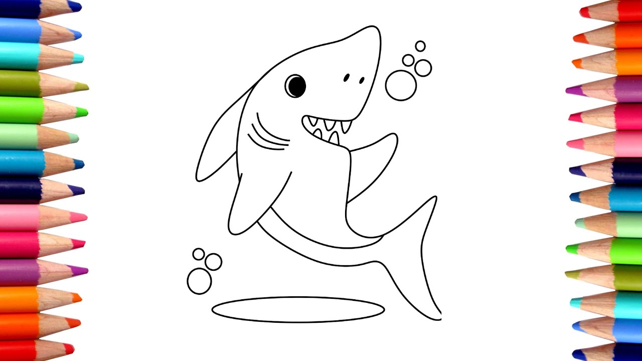 Mewarnai Ikan Hiu | Baby Sharks Coloring For Kids #mewarnai # ...