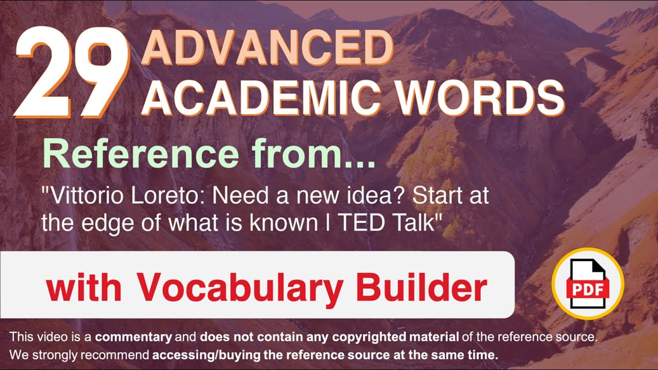 29 Advanced Academic Words Words Ref From Need A New Idea Start At