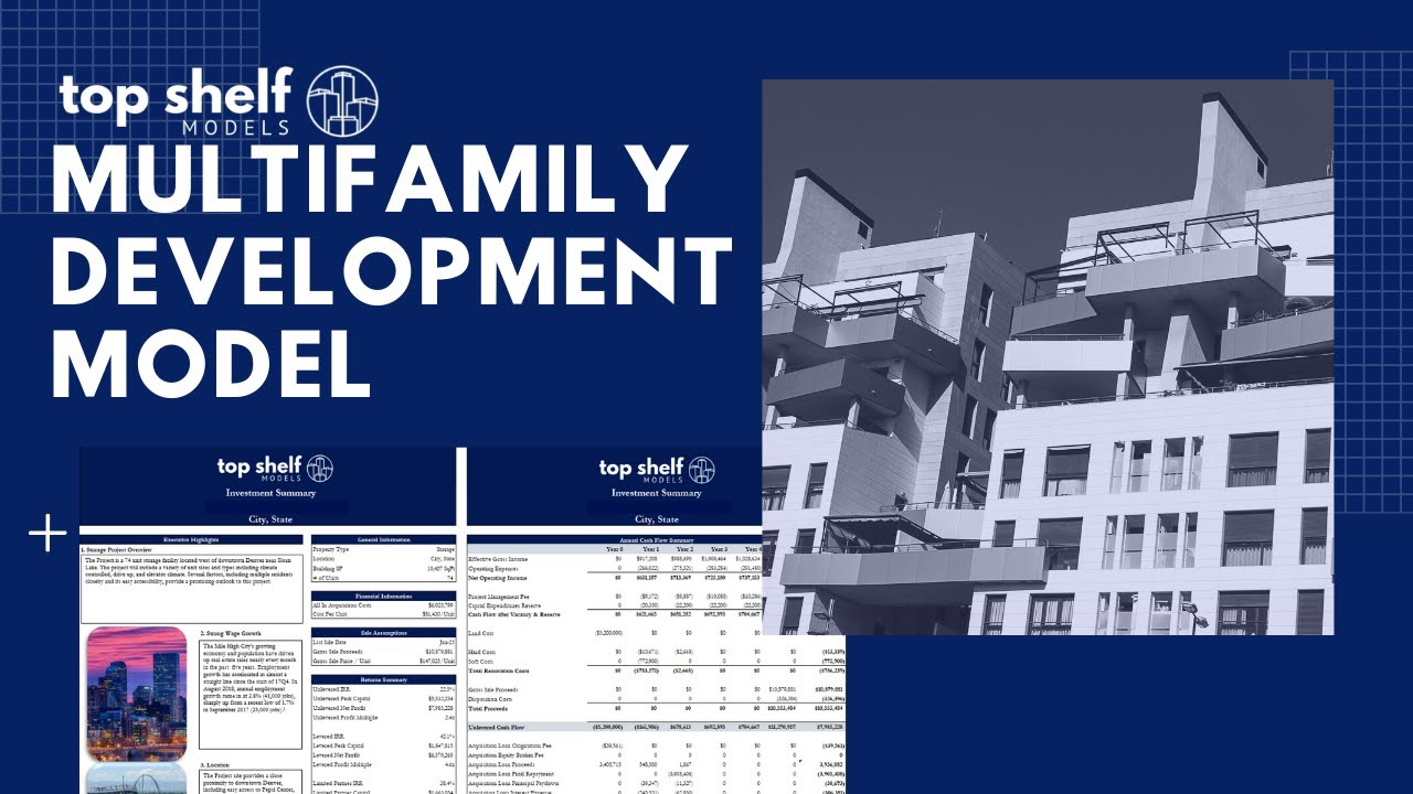 TSM Multifamily Development Excel Financial Model Video - YouTube