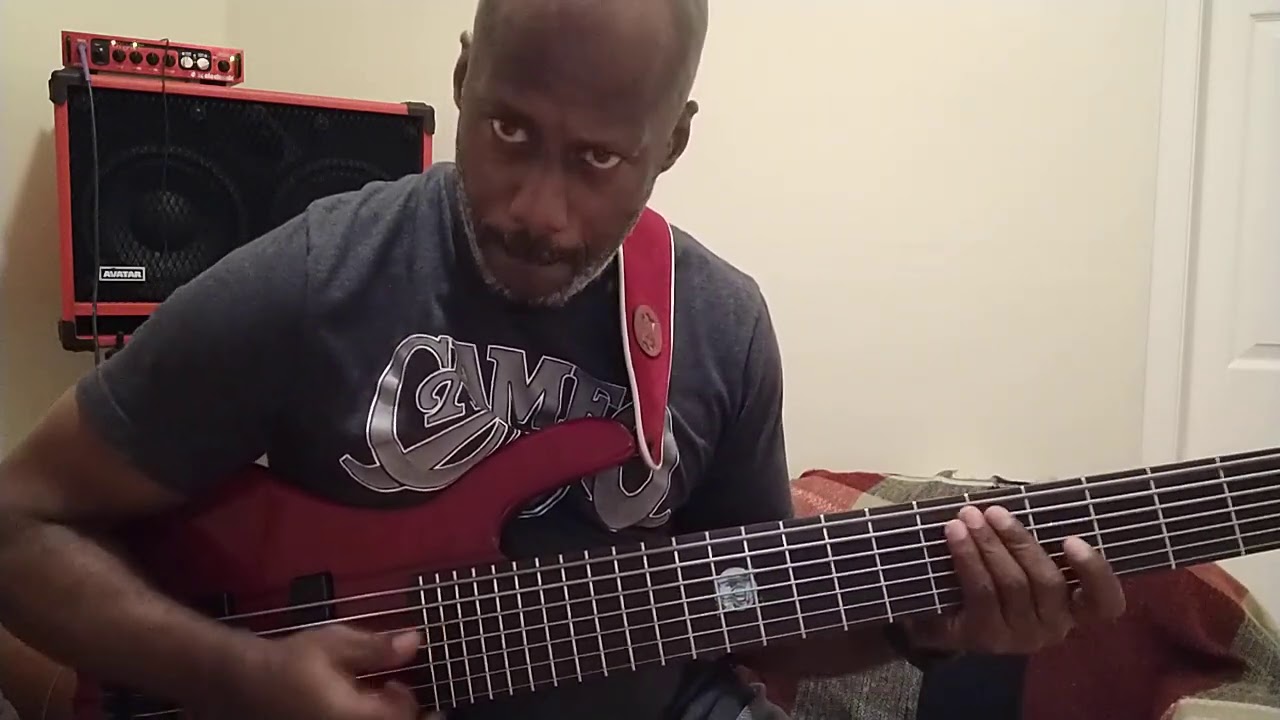 Wolf 7 string bass slap shed - YouTube