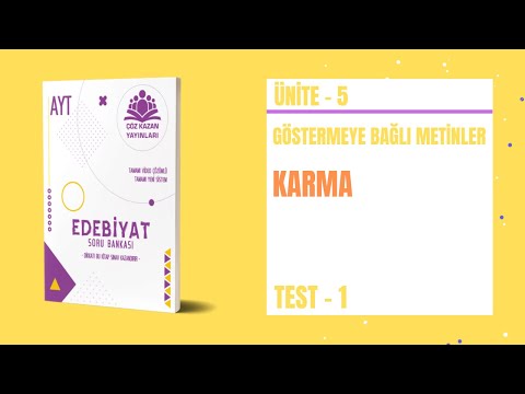 Edebiyat Soru Bankası - Ünite-5 Göstermeye Bağlı Metinler - Karma Test-1 Çözümleri