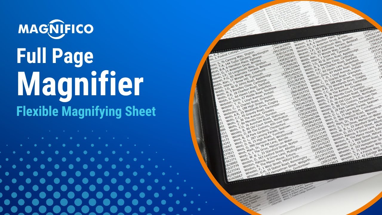 Magnifico Full Page Magnifier - YouTube