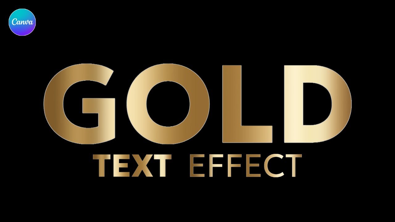 How to Make a Gold Text Effect in Canva | Metallic Typography Tutorial ...