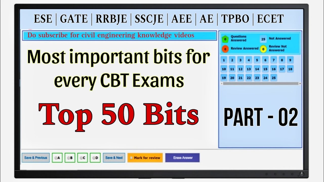 Most important bits for competitive exams for civil engineering ...