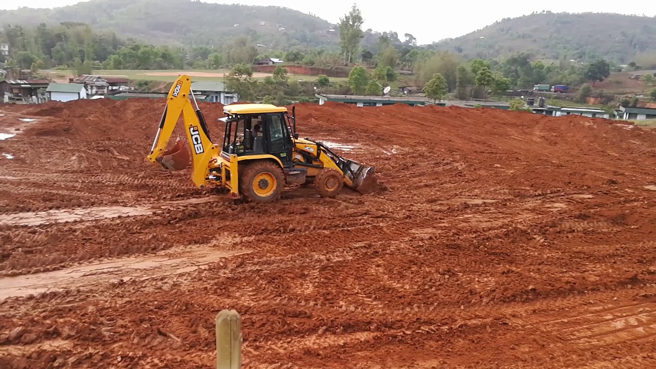 jcb working in the field # jcb constructing football ground - YouTube