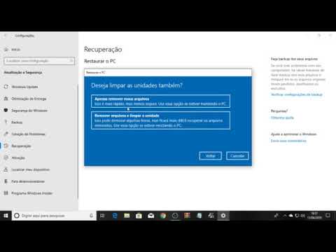 Como formatar o PC Windows 10 pelas configurações - YouTube