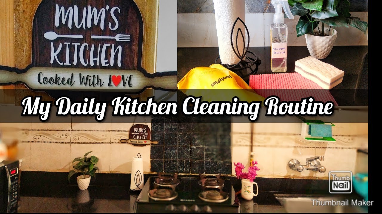 My Daily Kitchen Cleaning Routine|UnderOneRoofByDenise - YouTube