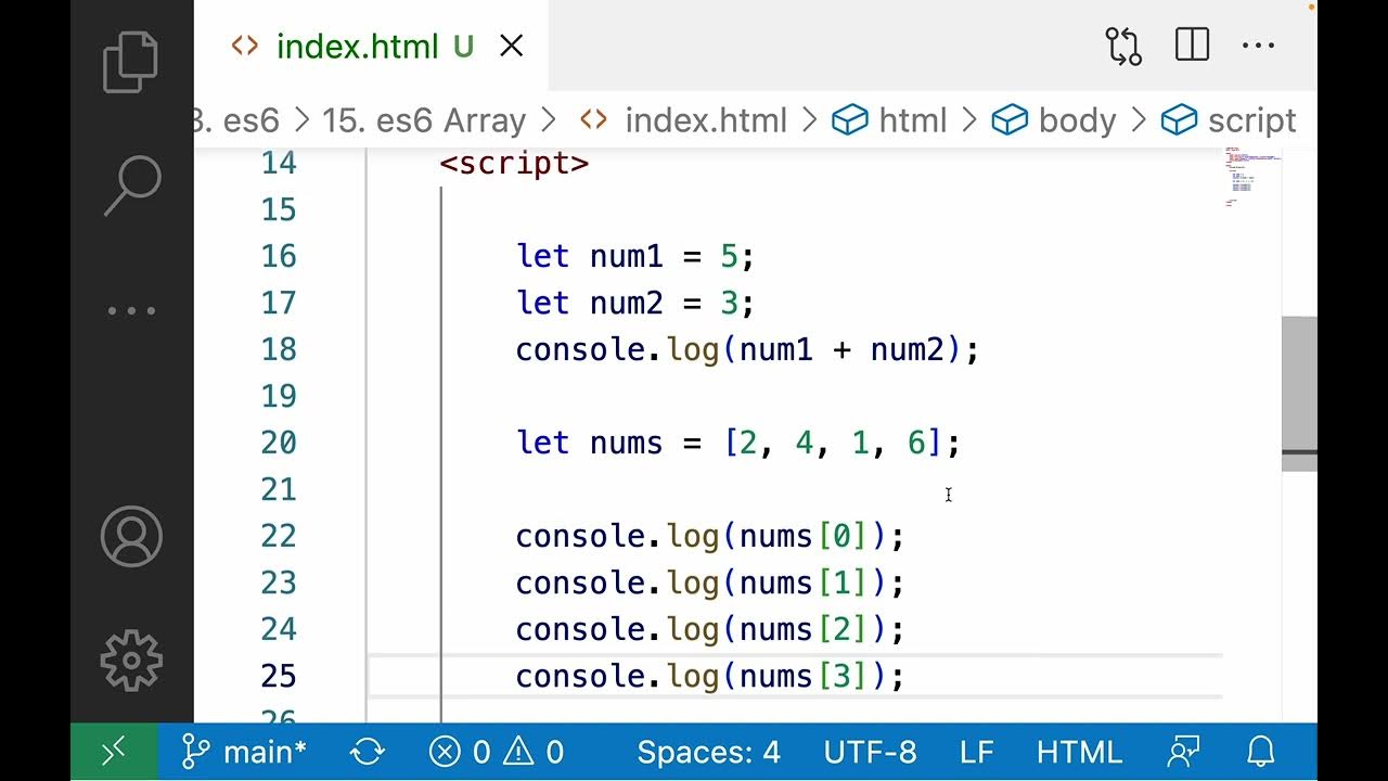 64 Es6 Array How To Create And Modify Array In Javascript Youtube