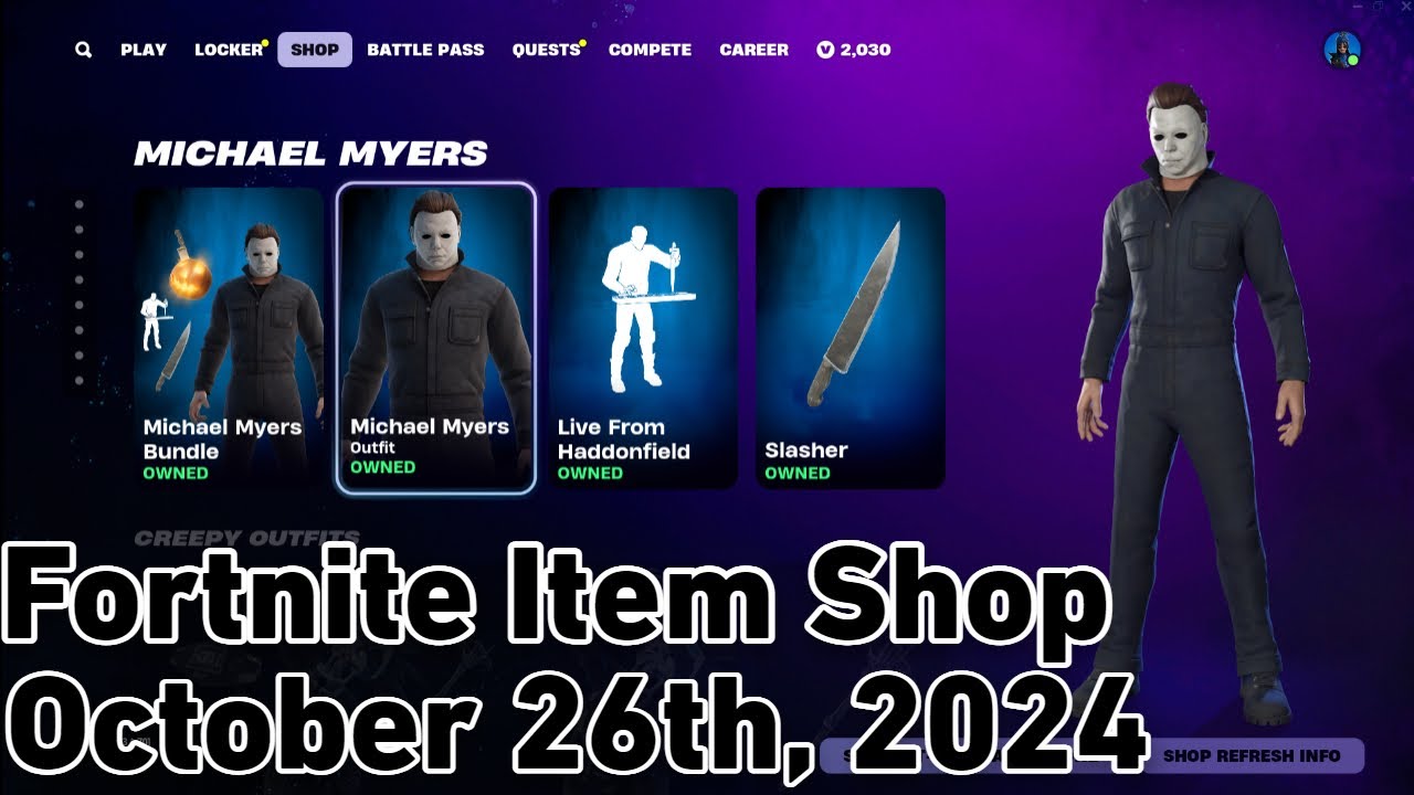 *RARE* MICHAEL MYERS BUNDLE IS BACK! Fortnite Item Shop - YouTube