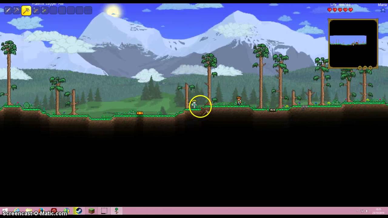 1st terraria - YouTube