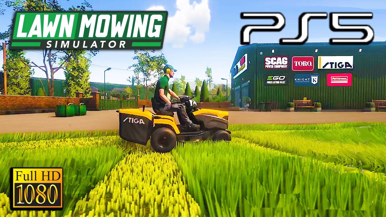 New Beginnings in Lawn Mowing Simulator | PS5 Gameplay | ASMR Garden ...