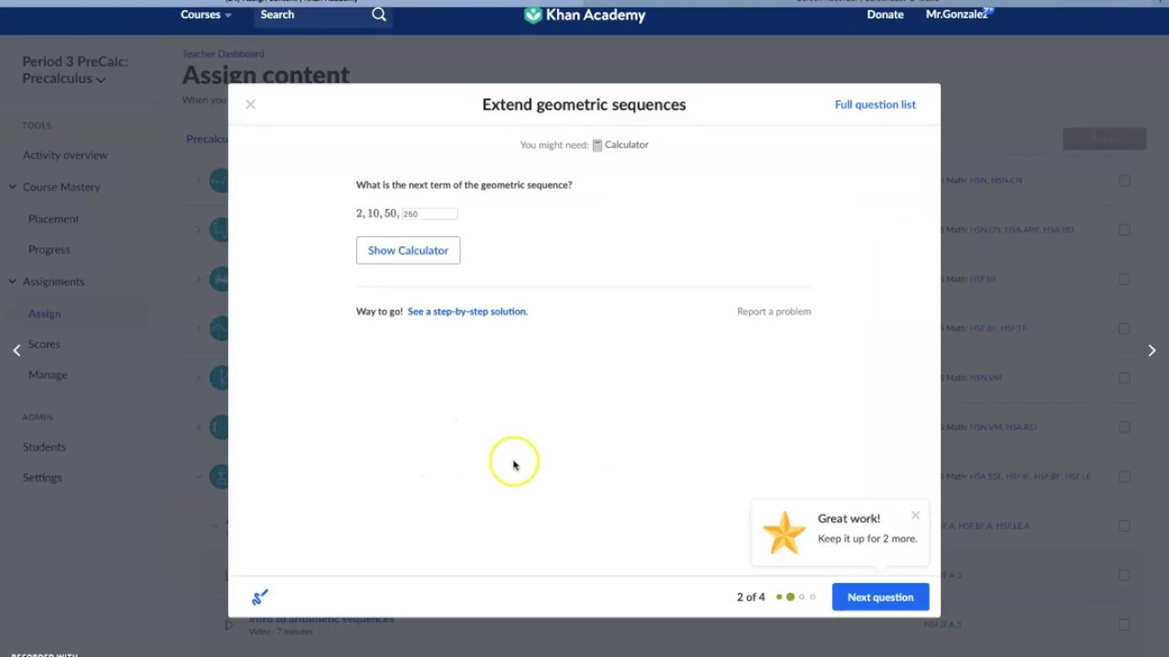 Extend Geometric Sequences - YouTube