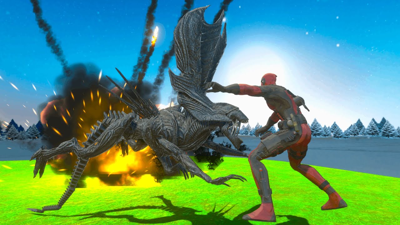 XENOMORPH VS SUPER HEROES - Animal Revolt Battle Simulator - YouTube