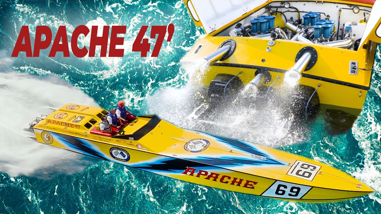 Raw Engine Start-Up & Offshore Drone Footage! APACHE 47' - YouTube