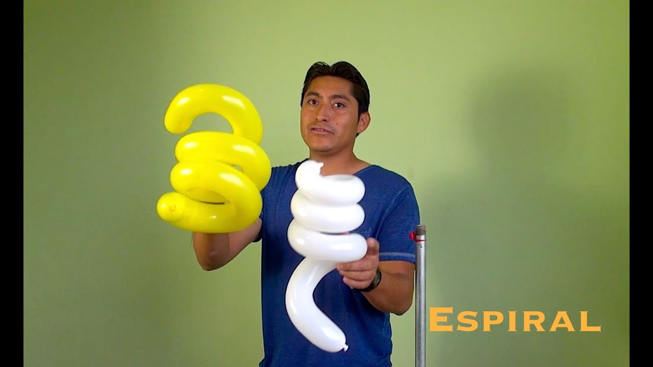 Como hacer globos 260 en espiral o rizados muy facil 2 métodos # 31 ...