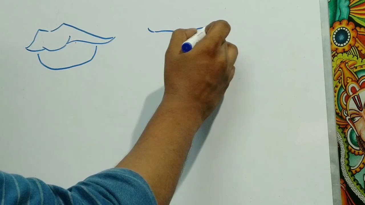 How to draw lips in different angles - YouTube