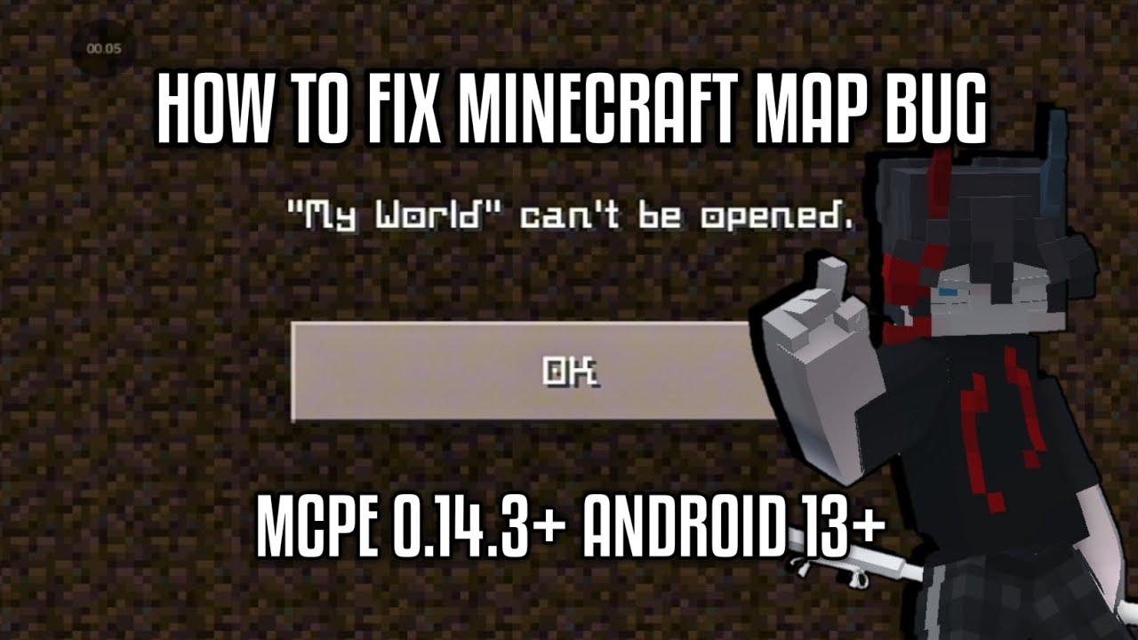 How to fix Minecraft map bug mcpe 0.14.3 android 13+ - YouTube