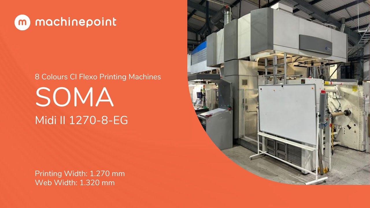 SOMA Midi II 1270-8-EG 8 Colours CI Flexo Printing Machines | SOMA ...