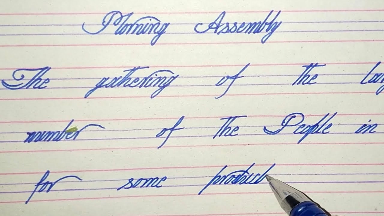 Beautiful Cursive Style English writing|| Morning Assembly - YouTube