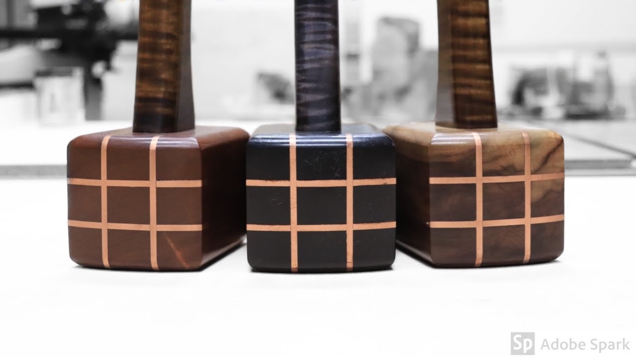 DIY Wood Mallet - dyed handles and copper inlay - YouTube