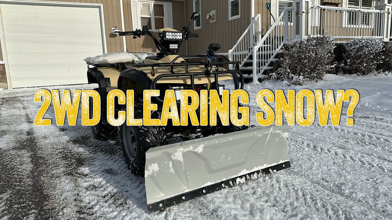 Can a 2WD 250cc ATV clear snow? - YouTube