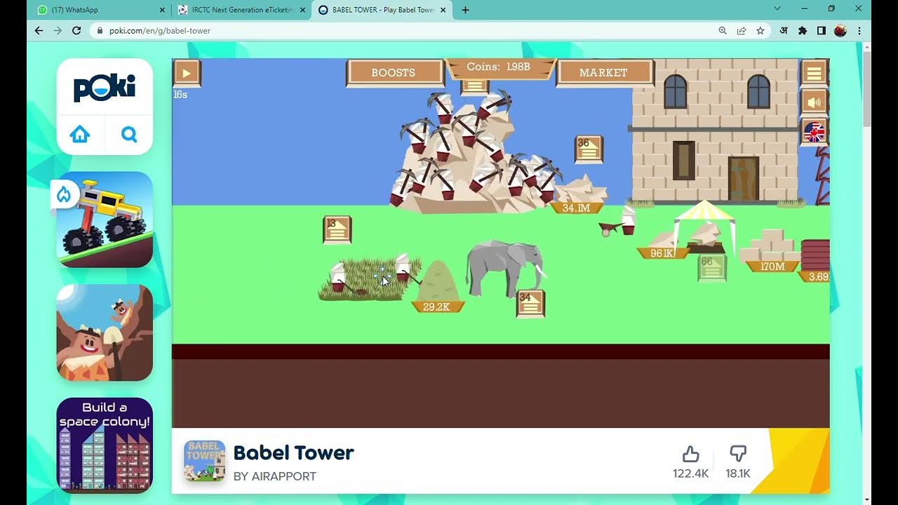 Babel tower 7 Floor # poki.com cheak description - YouTube