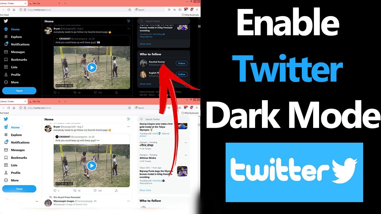 How to turn on dark mode in Twitter PC? Enable Twitter dark mode ...