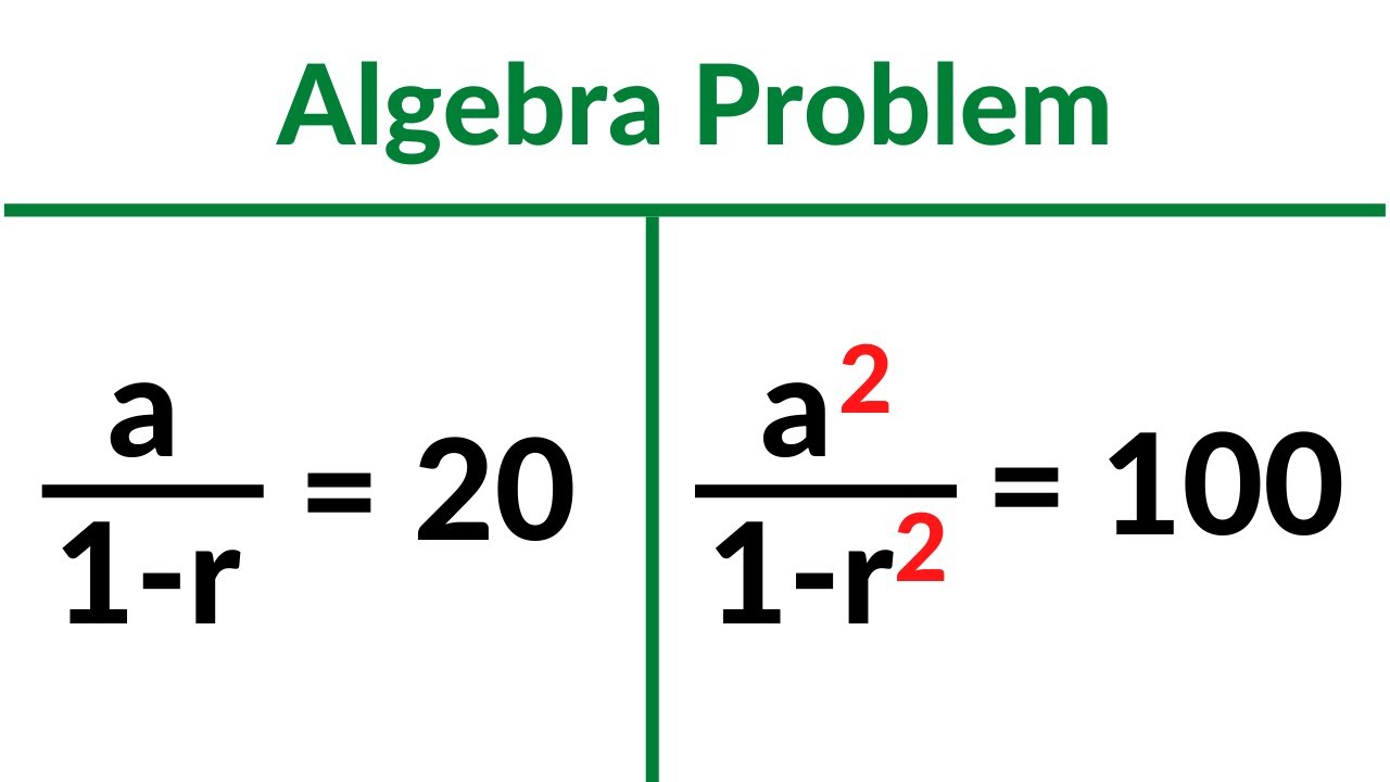 An Algebra Problem | Geometric Series (GP) | Sequence And Series | Sum ...