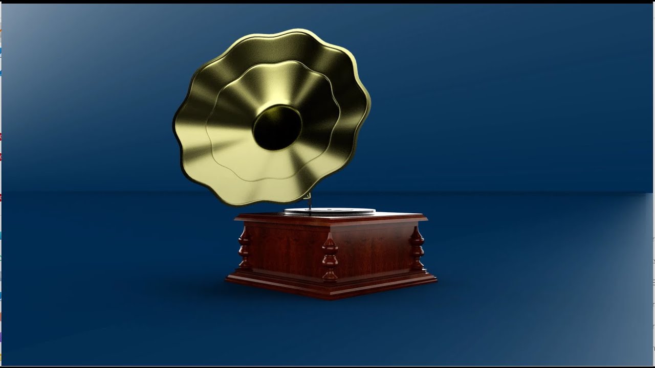 Old gramophone Modeling In Maya Software - YouTube